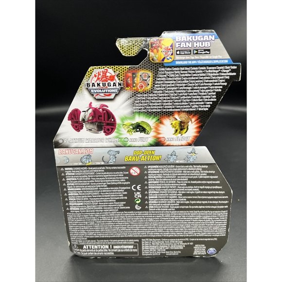 Bakugan | Toys | Bakugan Evolutions Warrior Whale W Nano Fury Sledge Platinum Power Up Pack ...